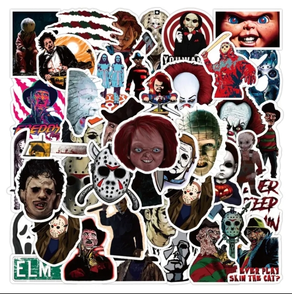 Office | Thriller Cartoon Stickers Horror Scary Retro Movie Decals ...